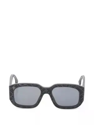 Fendi 2020s Ff-pattern Sunglasses - Black