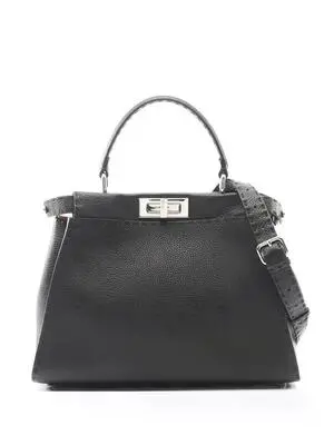 Fendi 2010s Peekaboo Leather Tote