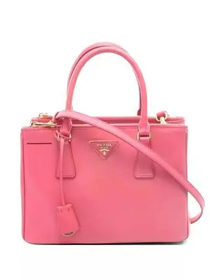 Prada 2000s Galleria Leather Tote - Pink