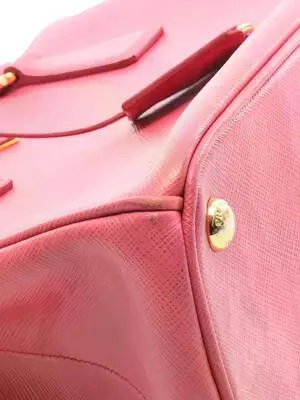 Prada 2000s Galleria Leather Tote - Pink
