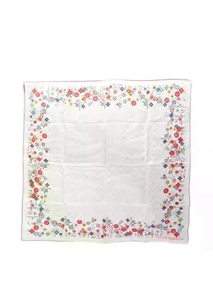 LOUIS VUITTON 2024 X Takashi Murakami Tm Carré Superflat Scarf - White