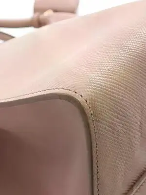 Prada 2000s Saffiano Monochrome Leather Tote Bag - Neutrals