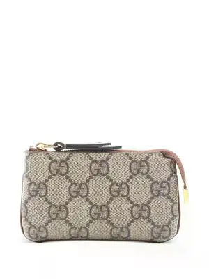 Gucci 2010s Gg Canvas Leather Coin Purse - Neutrals