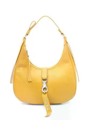 Miu Miu 2000s Leather One Shoulder Bag - Yellow