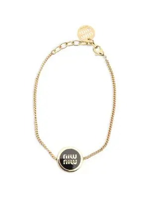 Miu Miu 20s Enamel Plated Bracelet - Gold