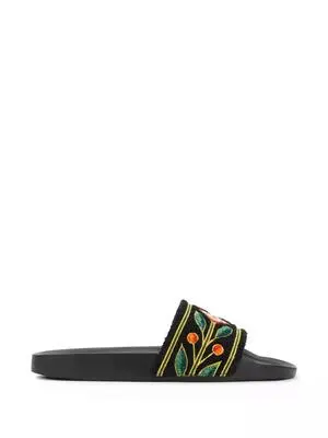 Casablanca Laurel Terry Slides - Black