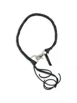 Our Legacy Ladon Braided Leather Key Chain - Black