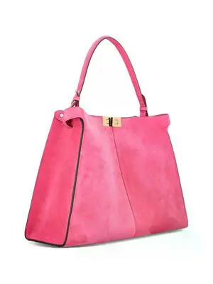 Fendi Large Way Lock-detail Tote - Pink