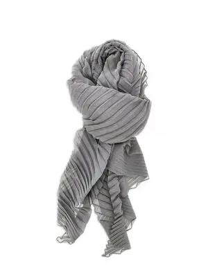 Emporio Armani Pleated Scarf - Grey