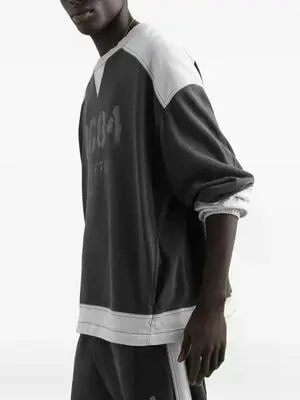 Dolce & Gabbana Colour-block Crew-neck Sweatshirt - Grey