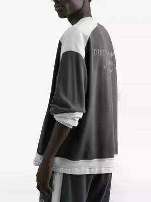 Dolce & Gabbana Colour-block Crew-neck Sweatshirt - Grey