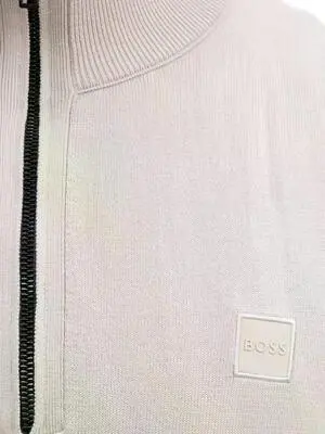 BOSS Mock Neck Zip Sweater