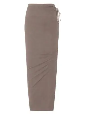 Rick Owens Fitted Skirt With Slit - Dove