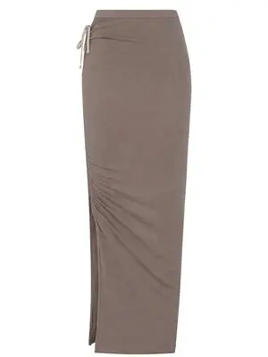 Rick Owens Fitted Skirt With Slit - Dove