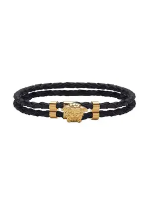 Versace Leather Bracelet - Black