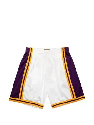 Mitchell & Ness Los Angeles Lakers 1984-85 Striped Swingman Reload Shorts - White