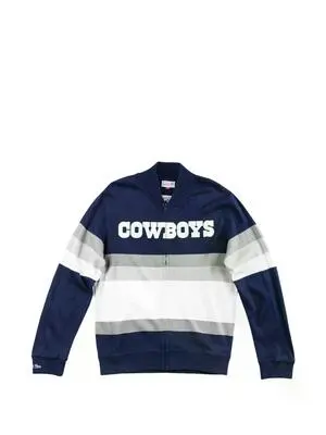 Mitchell & Ness Nfl Dallas Cowboys Stripe Full-zip Sweater