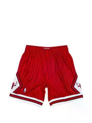 Mitchell & Ness Nba Reload Swingman Striped-pattern Shorts - Red
