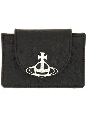 VIVIENNE WESTWOOD Card Holder "flap - Black