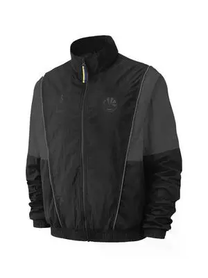 Nike X Nba Golden State Warriors Long-sleeve Jacket - Black