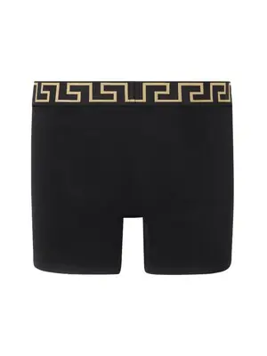 Versace Boxer Shorts With Greek - Black