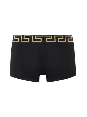 Versace Boxer Shorts With Greek - Grey