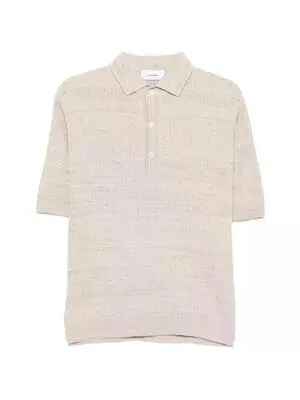 LARDINI Buttoned Ribbed Polo Shirt