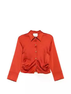 Nanushka Hildie Cinched Shirt - Red