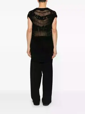 Yohji Yamamoto V-neck Knitted Top
