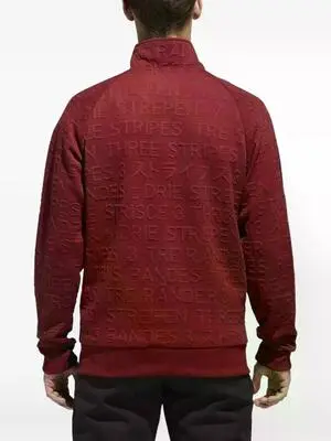 Adidas Badge Of Sport Stripe-detail Sweatshirt - Red