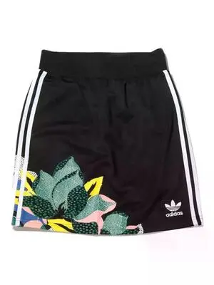 Adidas Floral-print Mini Skirt - Black