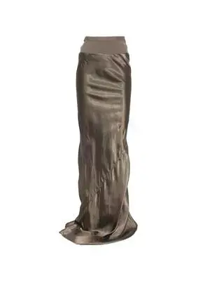 Rick Owens Maxi Ruched Skirt - Brown