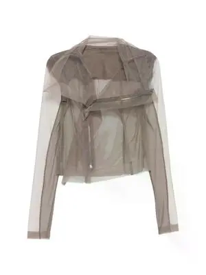 Rick Owens Zip-up Tulle Blouse