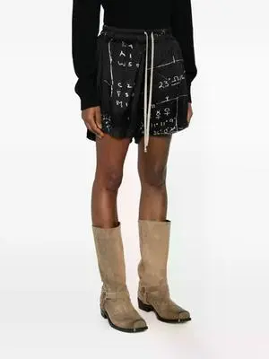 Rick Owens Drawstring Printed Shorts