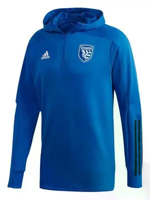 Adidas San Jose Earthquakes Half-zip Sweatshirt - Blue