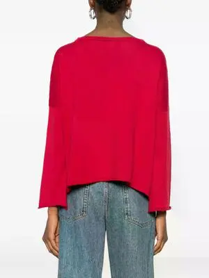 BEYOU Long-sleeve Boat Neck Sweater