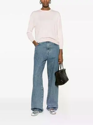BEYOU Ribbed-hem Sweater