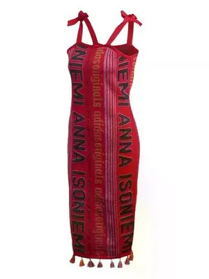 Adidas X Anna Isoniemi Tie-strap Tassel Dress - Red