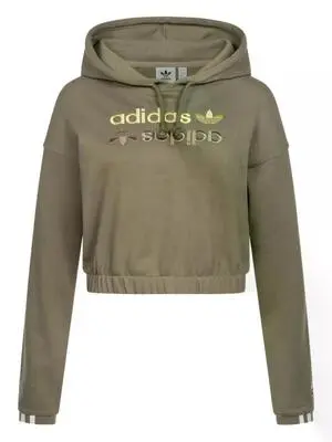 Adidas Embroidered-logo Hoodie - Green