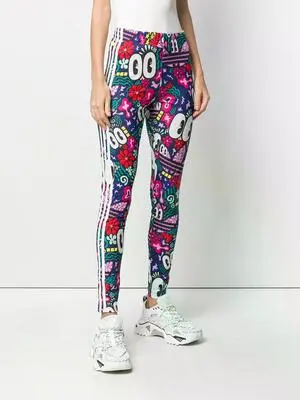 Adidas X Hattie Stewart 3-stripes Printed Leggings