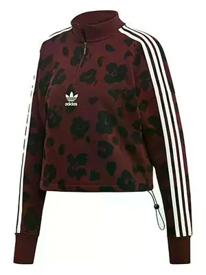 Adidas Floral Print Sweatshirt - Red