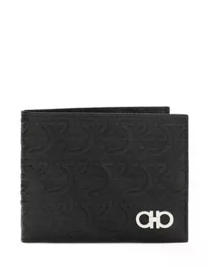 FERRAGAMO Logo-pattern Wallet - Black