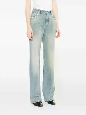Alexander McQueen Crystal-embellished Jeans