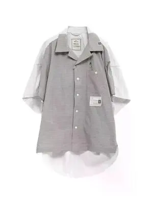 Mihara Yasuhiro Layered Checked Shirt - White