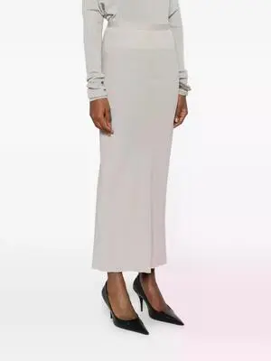 Rick Owens Ribbed Silk Skirt