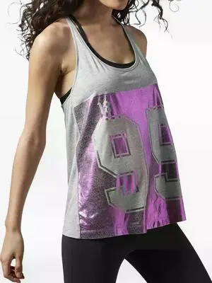 REEBOK Heather Metallic Tank Top - Grey