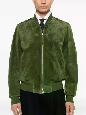 TOM FORD Perforated Suede Bomber Jacket