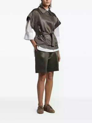 Peserico Pleated Turn-up Shorts