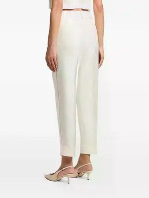Peserico Pleated Trousers With Cuffed Hem