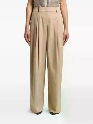 Peserico Pleated Wide-leg Trousers - Neutrals